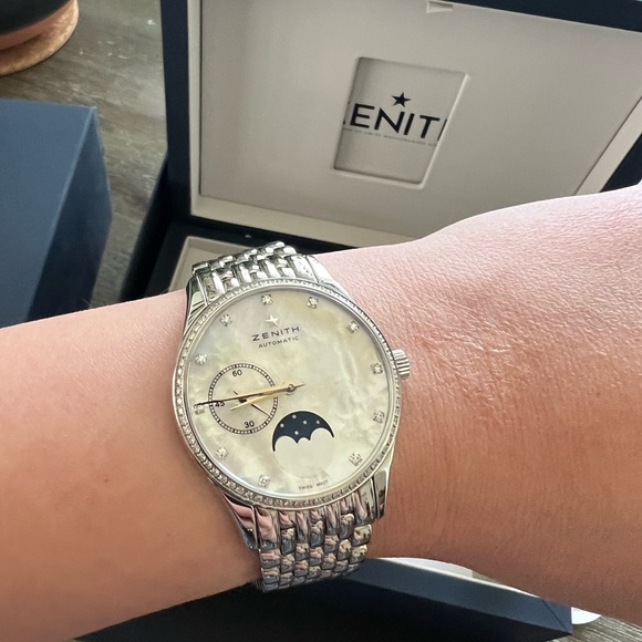 Zenith | Accessories | Zenith Elite Ultra Thin Moon Phase Watch | Poshmark